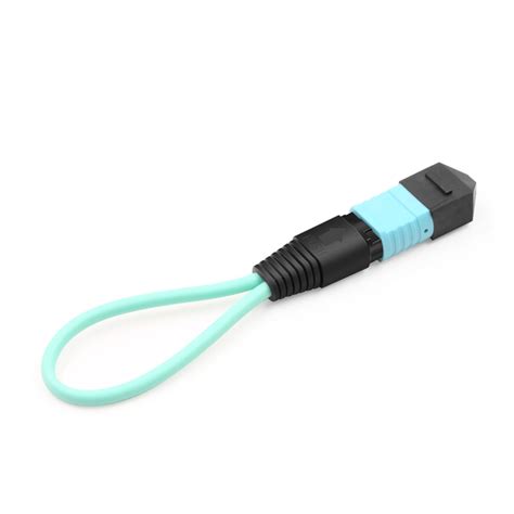 12 Fibers Mpo Apc Female Om4 50 125 Fiber Loopback Cable Fibermall