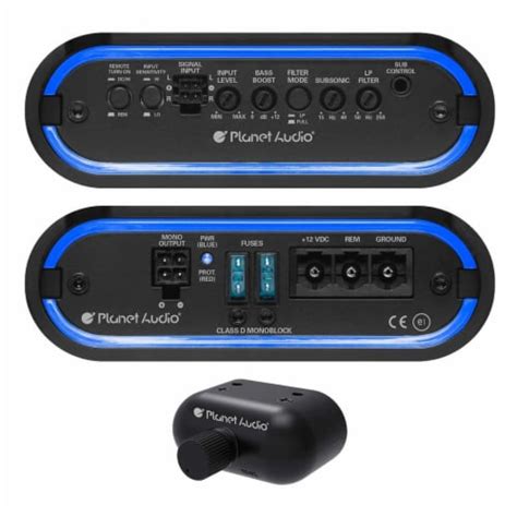 Planet Audio Mb1200 1d Monoblock 1200 Watt Class D Power Car Amplifier