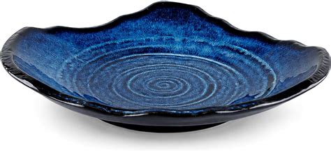Xiyouqi Ceramic Decorative Bowl 12 Large Blue Pottery