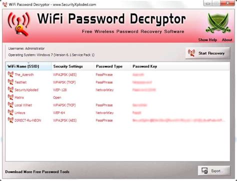 WiFi Password Decryptor Para Windows Download