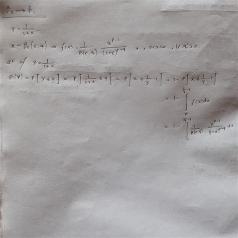 mathematical statistics how to transform beta distribution of second