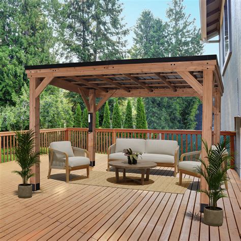 Brown Canopy Veranda Decking Designs