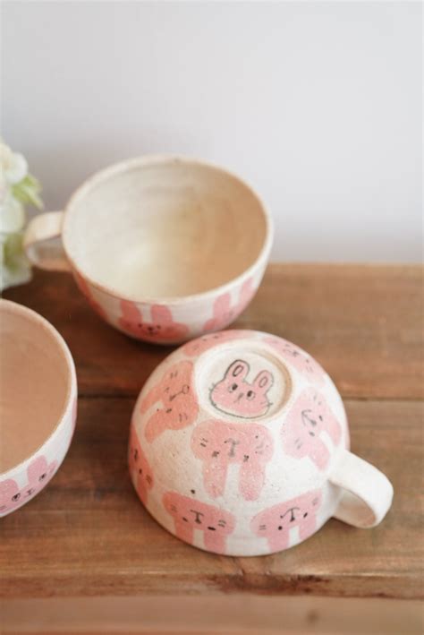 Tomotaro 岡村友太郎 Rabbit Round Mug Yochi Cups