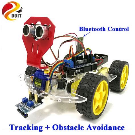 doit tracking obstacle avoidance robot crawler tank car chassis kit with arduino uno r3 board by