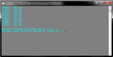 Program Mencari Bilangan Di Dalam Indeks Array Array Dalam Fungsi C