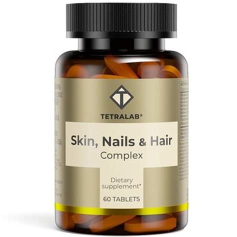 Биологическая активная добавка Комплекс Кожа волосы ногти улучшенная формула Tetralab таб №60