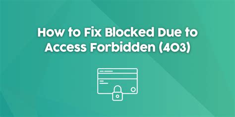 How To Fix Blocked Due To Access Forbidden 403 Error In Google Search