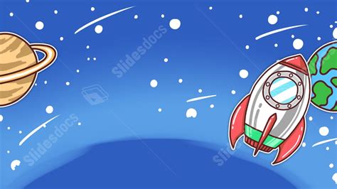 Blue Moon Space Earth Rocket Powerpoint Background For Free Download Slidesdocs