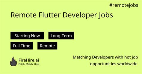 remote flutter developer jobs in 2024 [500 new jobs every month]