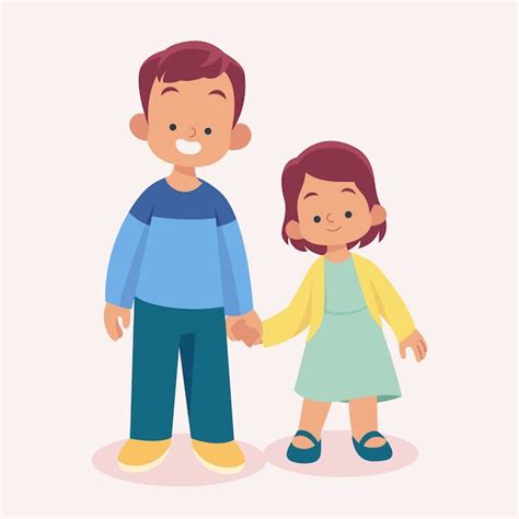 Vectores E Ilustraciones De Hermanos Dibujo Para Descargar Gratis Freepik
