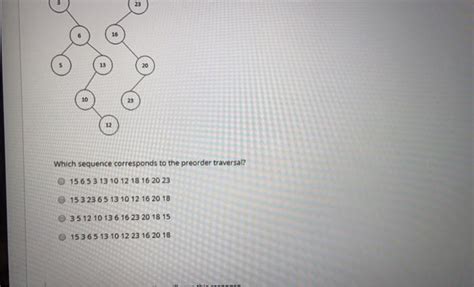 Solved Question 4 Given The Following Binary Search Tree 23