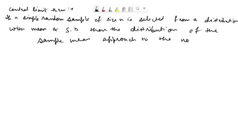 Solved Using The Central Limit Theorem What Is The Distribution Of