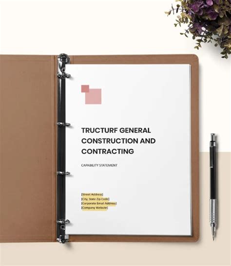 Construction Capability Statement Template PreWrite