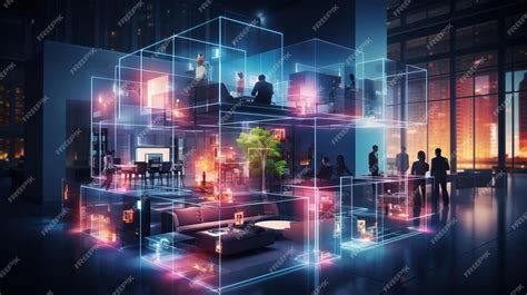 Premium Ai Image Room With Multiple Computer Monitors And Monitors On