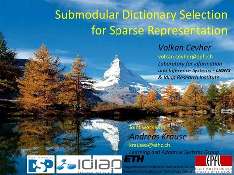 Ppt Submodular Dictionary Selection For Sparse Representation Powerpoint Presentation Id8819999