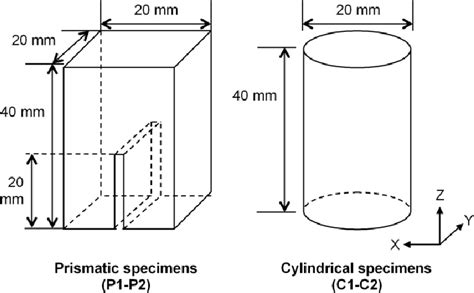 Specimen Dimensions Download Scientific Diagram