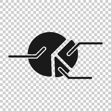 Premium Vector Chart Icon In Flat Style Diagram Vector Illustration On White Isolated