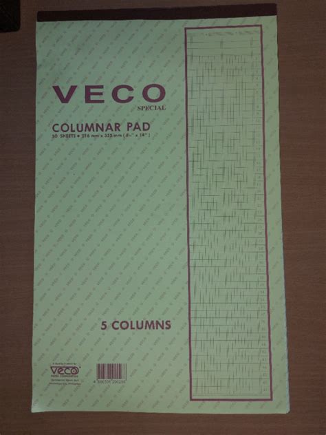 Columnar Pad Hobbies And Toys Stationary And Craft Stationery And School Supplies On Carousell