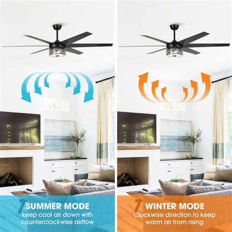 70 Modern Dc Motor Downrod Mount Reversible Ceiling Fan With Lighting