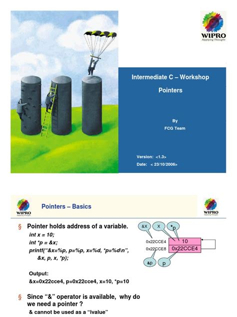 Intermediate C Workshop Pointers By Fcg Team Pdf Variable