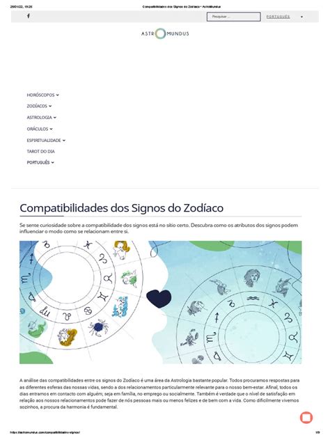 Compatibilidades Dos Signos Do Zodíaco Pdf Zodíaco Astrologia