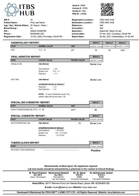 ITBS HMS HUB Health Management System