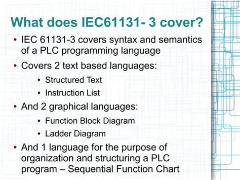 Iec 61131 3 Plc Programming Languages Beyond Ladder Logic Pdf