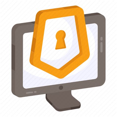 System Security System Protection Secure System Laptop Security Laptop Protection Icon