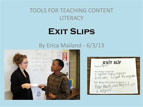 PPT Exit Slips PowerPoint Presentation Free Download ID 2534671