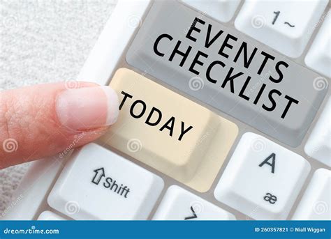 Hand Writing Sign Events Checklist Word Written On Invaluable Tool For
