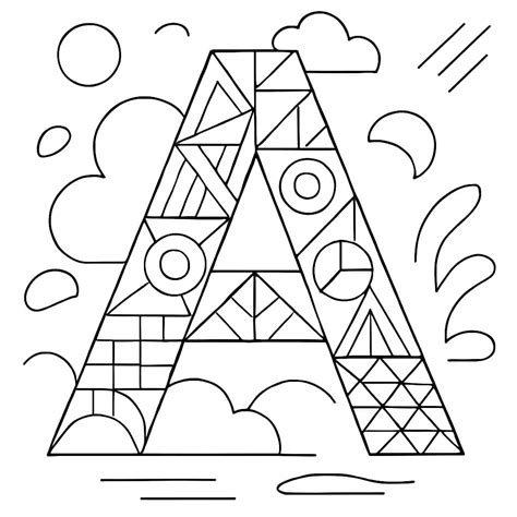 Páginas Para Colorear De La Letra A Patrones Artísticos