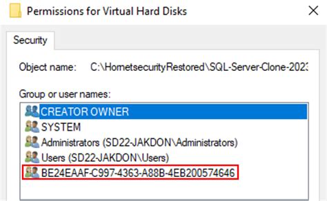 VM Fails To Start After Restore Account Does Not Have Sufficient Privilege To Open The