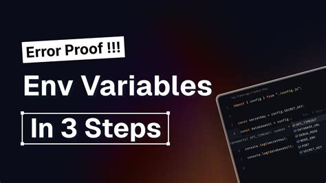 env variables type safety in 3 steps youtube