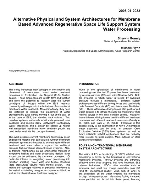 Pdf Alternative Physical And System Architectures For Membrane Based