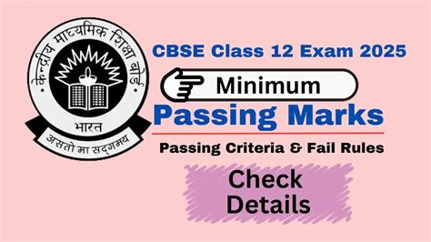 Cbse Class 12 Passing Marks 2025