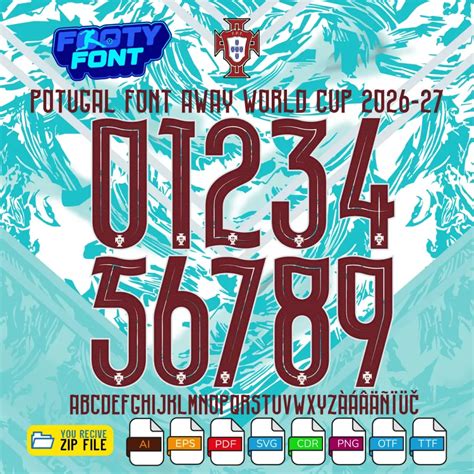 Portugal Font World Cup 2026 Away Kit Footyfont