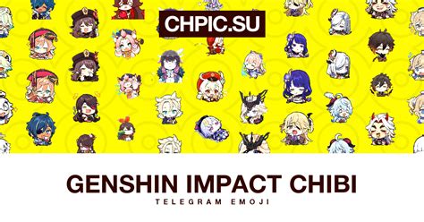 Telegram Emoji From Genshin Impact Chibi Pack