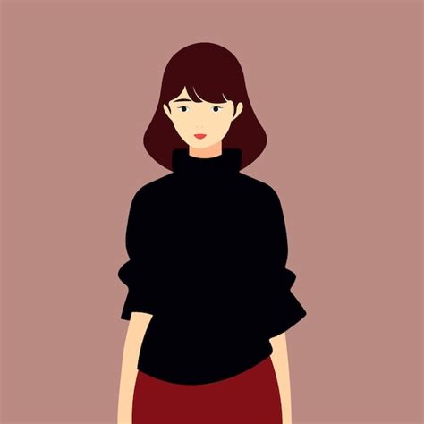 Premium Vector Asian Girl Flat Illustration 2s Vector