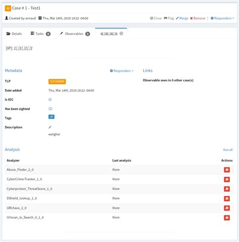 Open Source Sirp With Elasticsearch And Thehive Part 4 Thehive And Cortex Arnaud Loos
