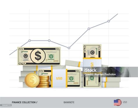 20 미국 달러 지폐 및 동전 번들으로 성장 그래프 평면 스타일 벡터 일러스트입니다 금융 및 경제 개념의 성장입니다 0명에 대한 스톡 벡터 아트 및 기타 이미지 Istock