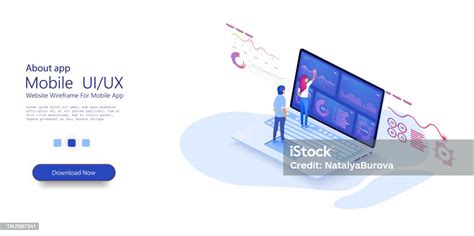 사람들은 팀에서 일하고 아이소메트릭 노트북과 그래프와 상호 작용 합니다 온라인 통계 및 데이터 분석 디지털 머니 마켓 투자 금융 및 거래 웹 디자인에 적합 컴퓨터 사용에