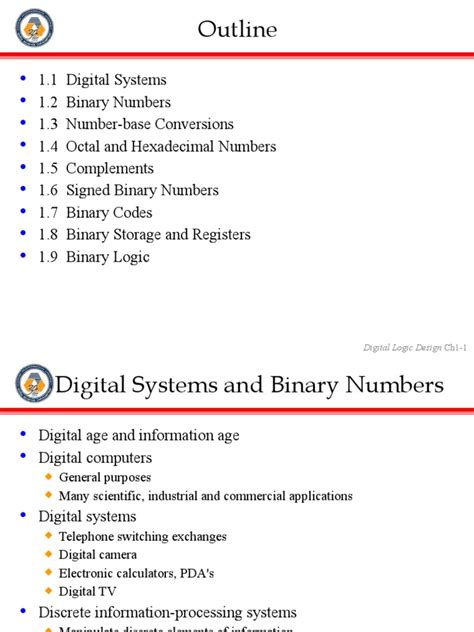 Chapter 1 Digital Systems And Binary Numbers Pdf Subtraction Digital Electronics