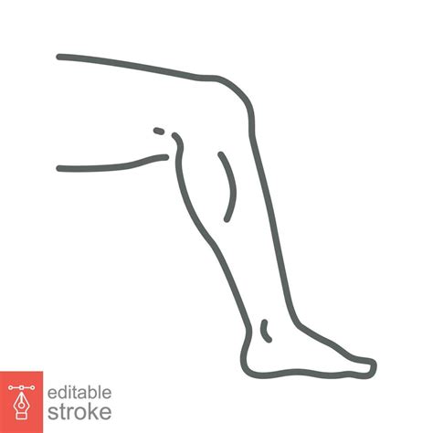 Pierna Icono Sencillo Contorno Estilo Humano Pie Tobillo Médico órganos Concepto Delgado