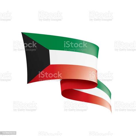 쿠웨이트 플래그 흰색 배경 벡터 일러스트 레이 션 0명에 대한 스톡 벡터 아트 및 기타 이미지 0명 3차원 형태 국기 Istock