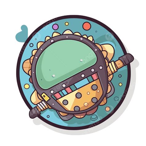 الكرتون خوذة الفضاء والأجانب المتجه دف صغير ملصق كرتون Png والمتجهات