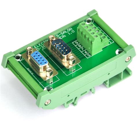 DB9 D Sub DIN Rail Mount Interface Module Male Female Breakout Board