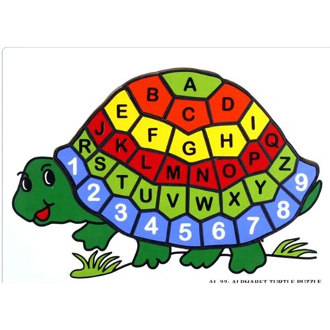 Age 3 Little Genius Wood Alphabet Turtle Puzzle Age 3 Little Genius Wood Alphabet Turtle Puzzle
