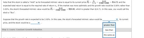Solved Note That This Stock Is Called A Hold As Its
