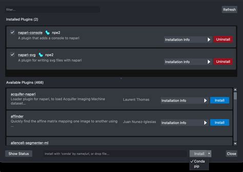 Napari Plugin Manager · Pypi