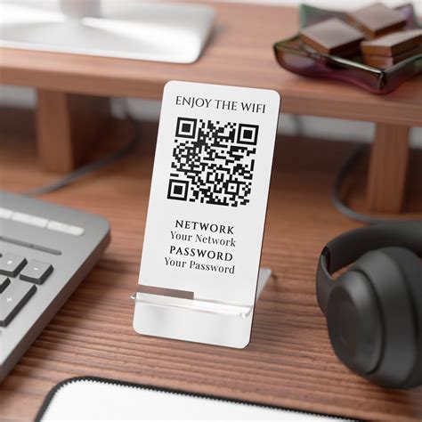 Airbnb Wifi Sign QR Code Sign Wifi Password For Home Wifi Gift Acrylic Wifi Sign For Gifts